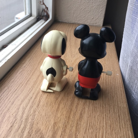 Other | Vintage 1966 Snoopy And 1977 Mickey Mouse Wind Up Toys | Poshmark